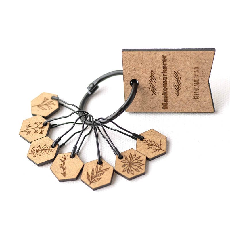 Maskemarkører med blader - Norsk Flid nettbutikk og bunader